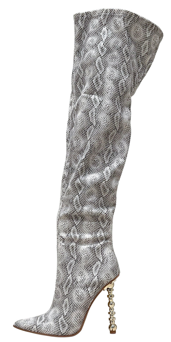 Python Thigh High Boots – Luxe On 7th